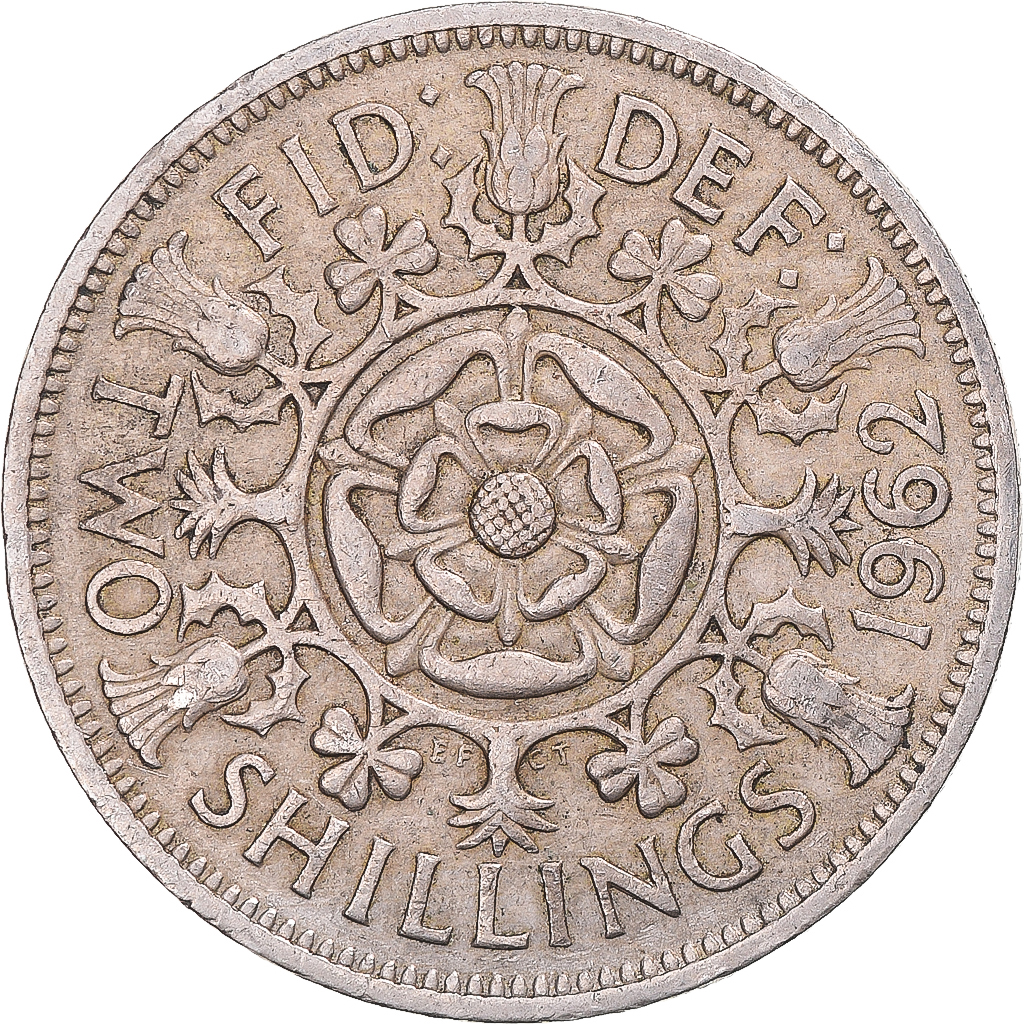 Coin, Great Britain, Florin, Two Shillings, 1962 | European Coins