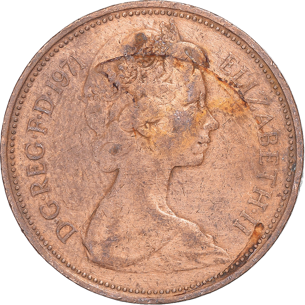 Coin, Great Britain, 2 New Pence, 1971 | European Coins Coin, Great Britain, 2 New Pence, 1971 | European Coins