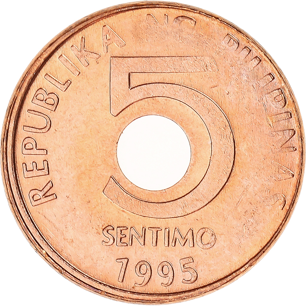 Coin, Philippines, 5 Sentimos, 1995 | Asian and Middle Eastern Coins