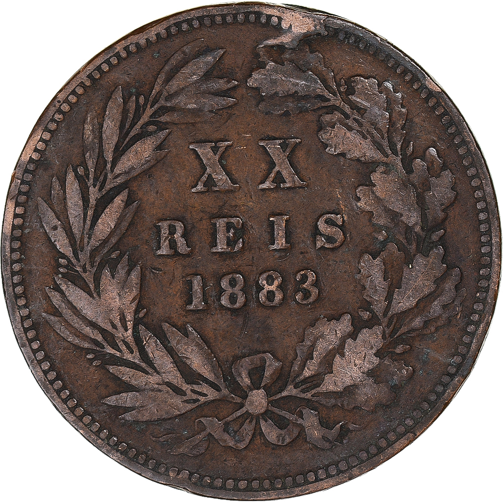 Coin, Portugal, 20 Reis, 1883 | European Coins