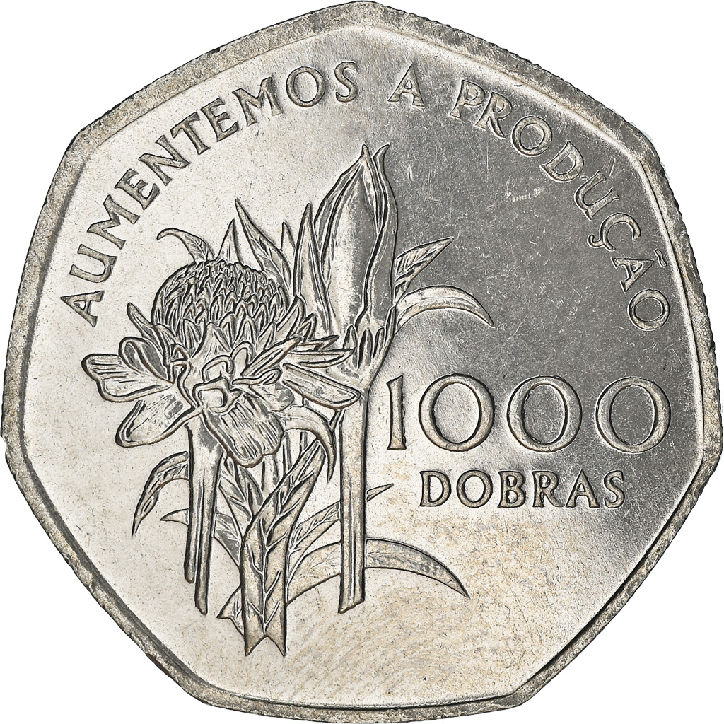 Coin, Saint Thomas and Prince, 1000 Dobras, 1997, , Chrome-Steel, KM:90
