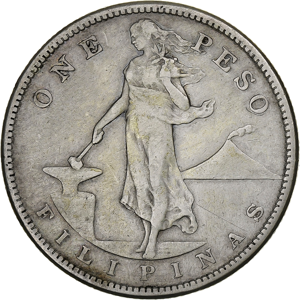 Philippines, Peso, 1907, San Francisco, Silver, , KM:172 | Asian and ...