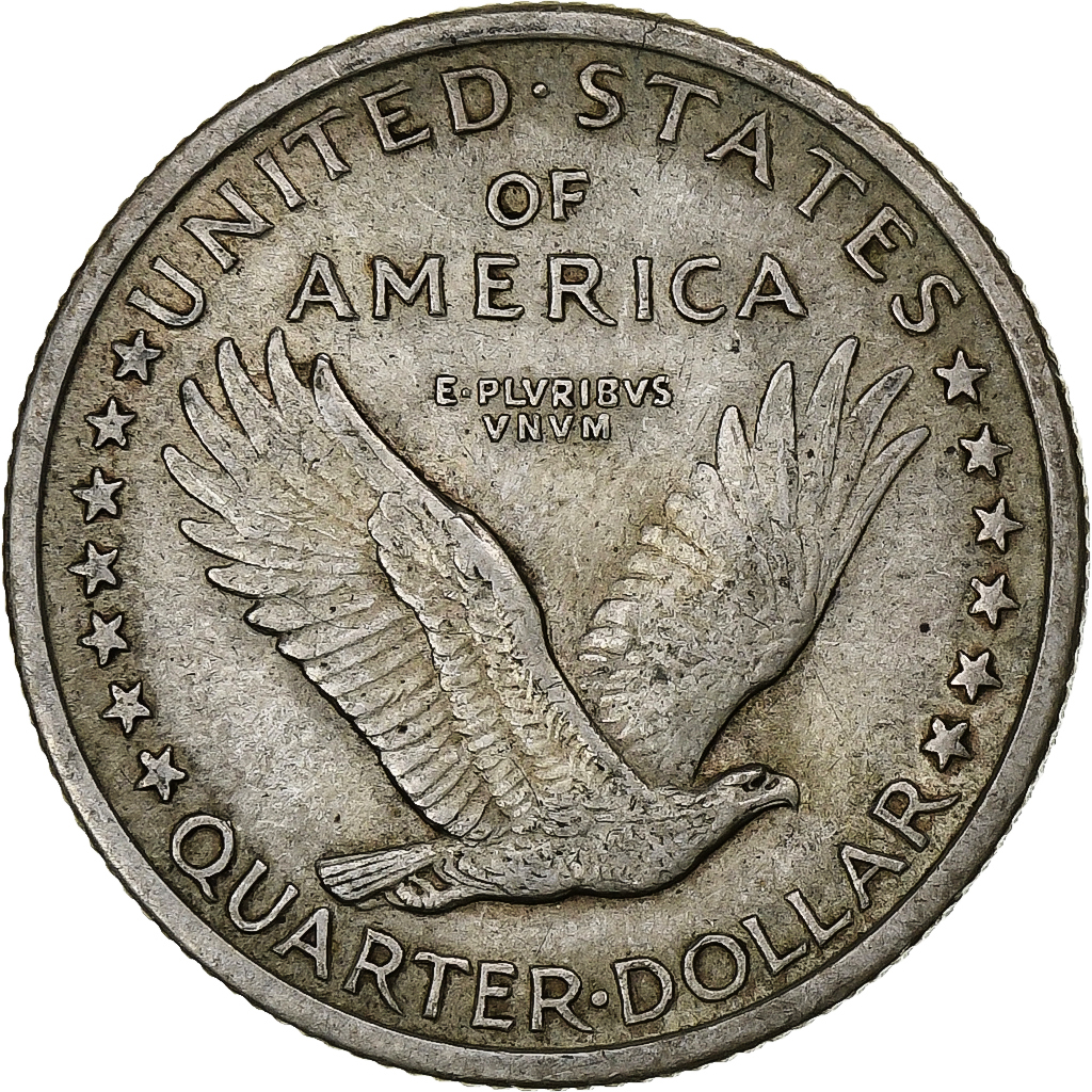 United States, Standing Liberty Quarter, 1917, Philadelphia, Silver,
