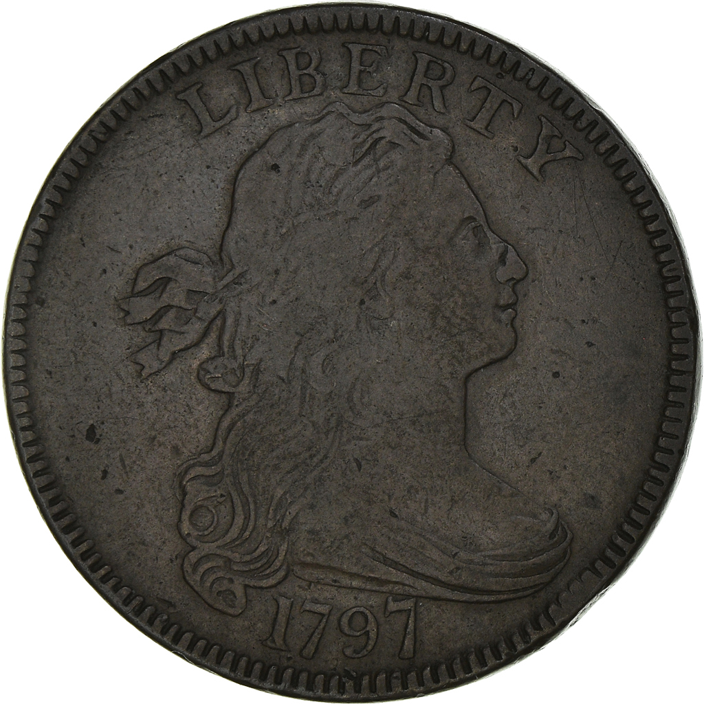 Coin, United States, Draped Bust Cent, Cent, 1797, Philadelphia,