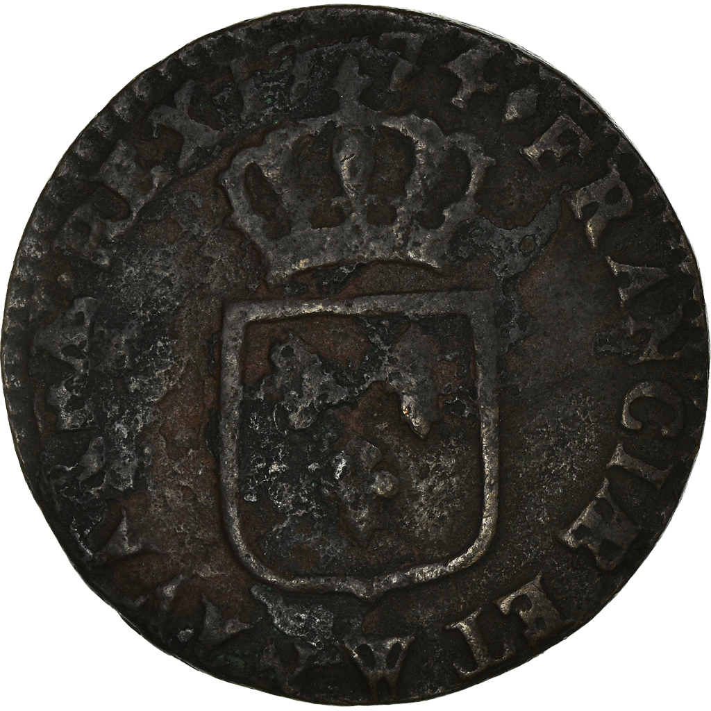 Coin, France, Louis XV, Sol à la vieille tête, Sol, 1774, Lille,