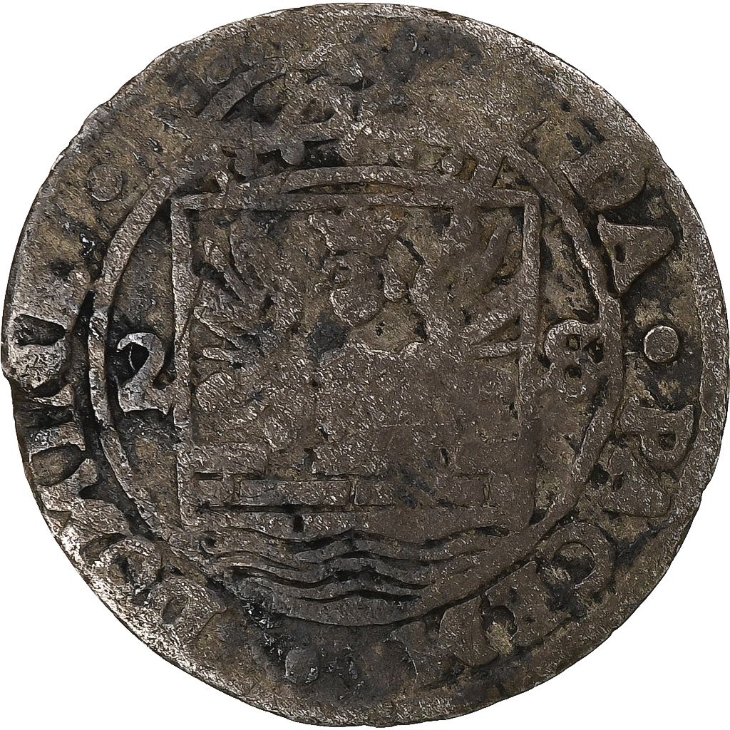 German States, Leopold I, 2 Stüber, 1675-1680, Emden, Silver,