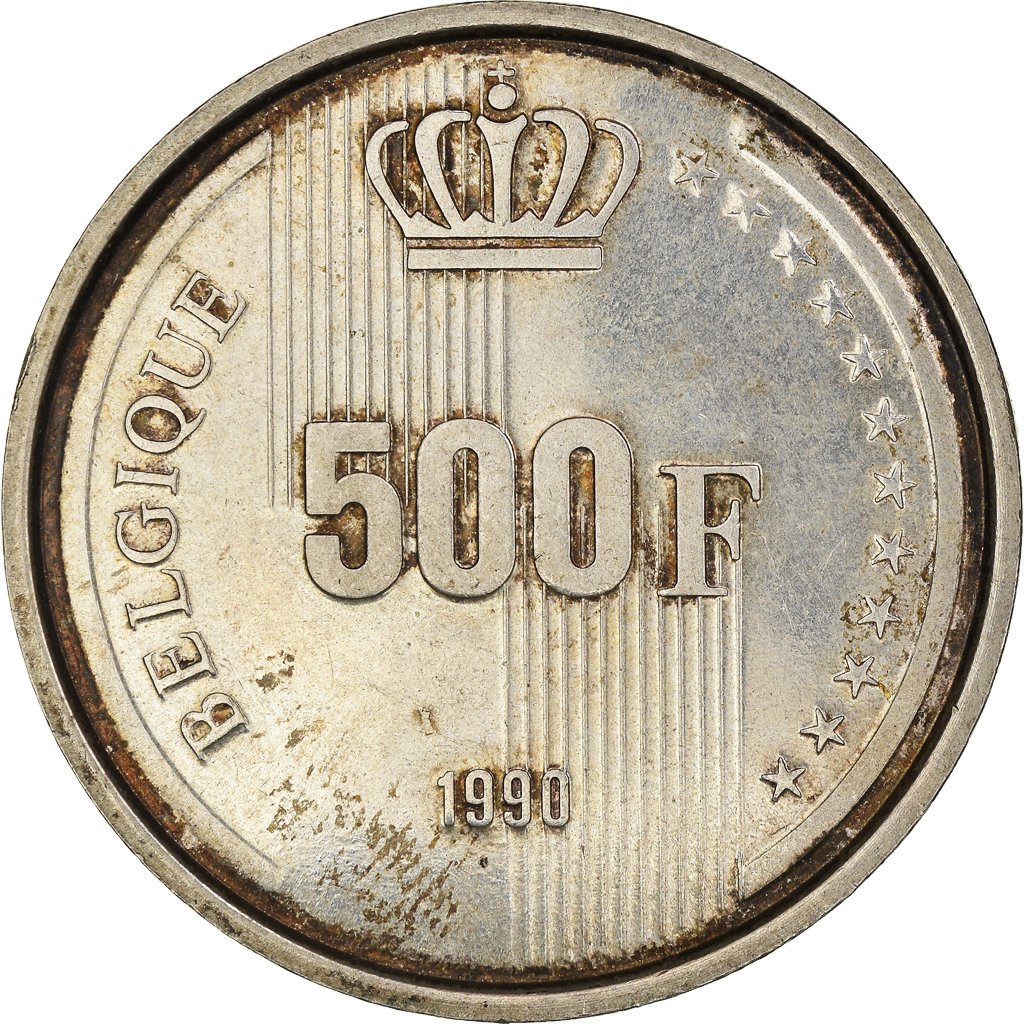 Coin, Belgium, Baudouin I, 500 Francs, 1990, Royal Belgium Mint,