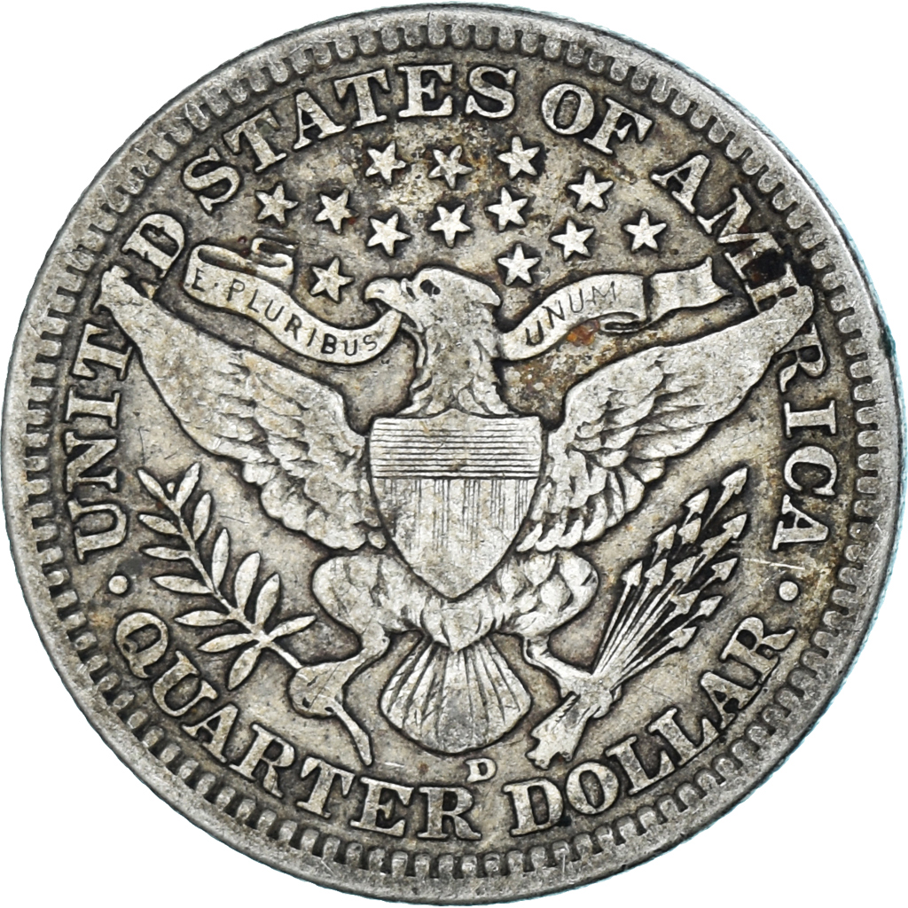 Coin, United States, Barber Quarter, Quarter, 1913, Denver, , Silver