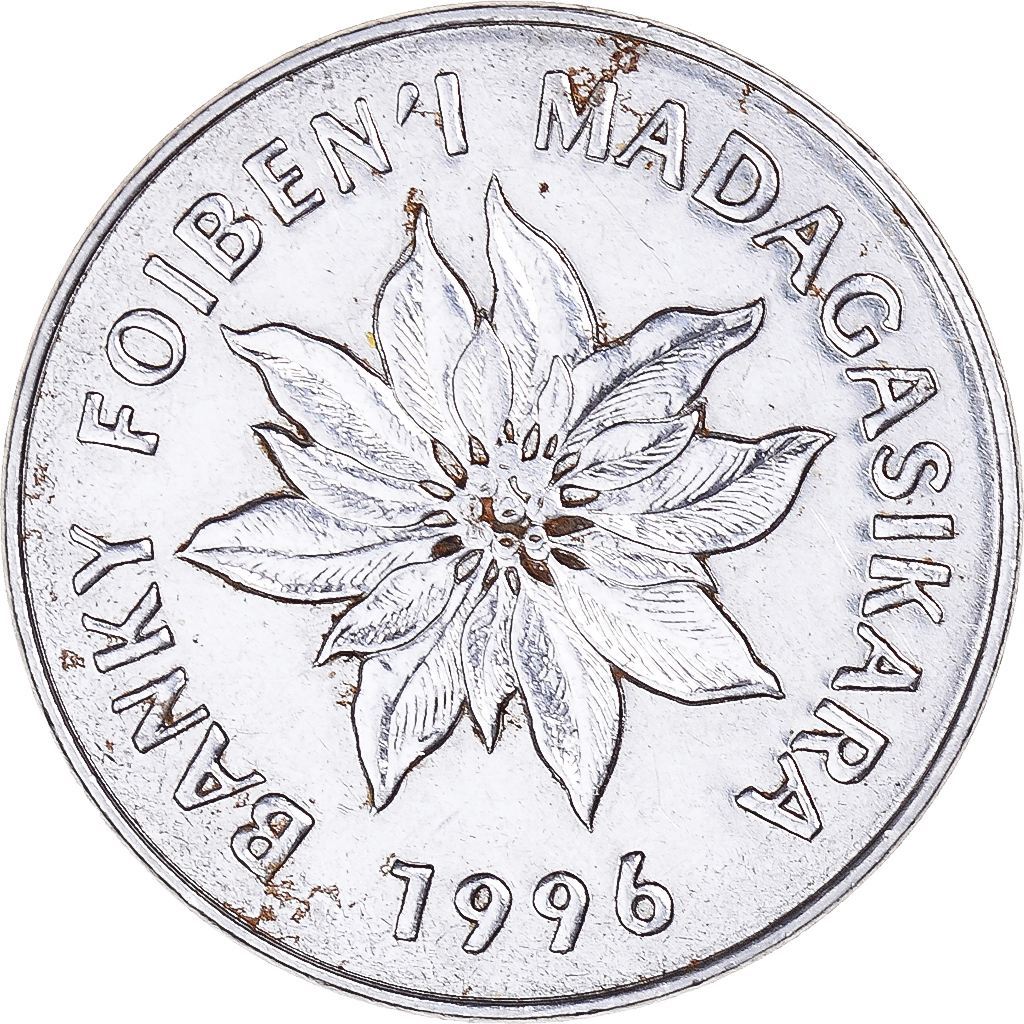 Coin, Madagascar, 5 Ariary, 1996 | African Coins