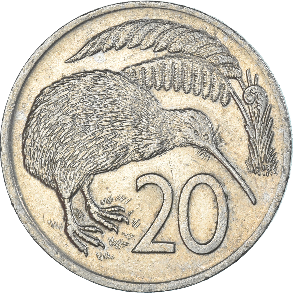 Coin, New Zealand, 20 Cents, 1976 | Australian & Oceanian Coins