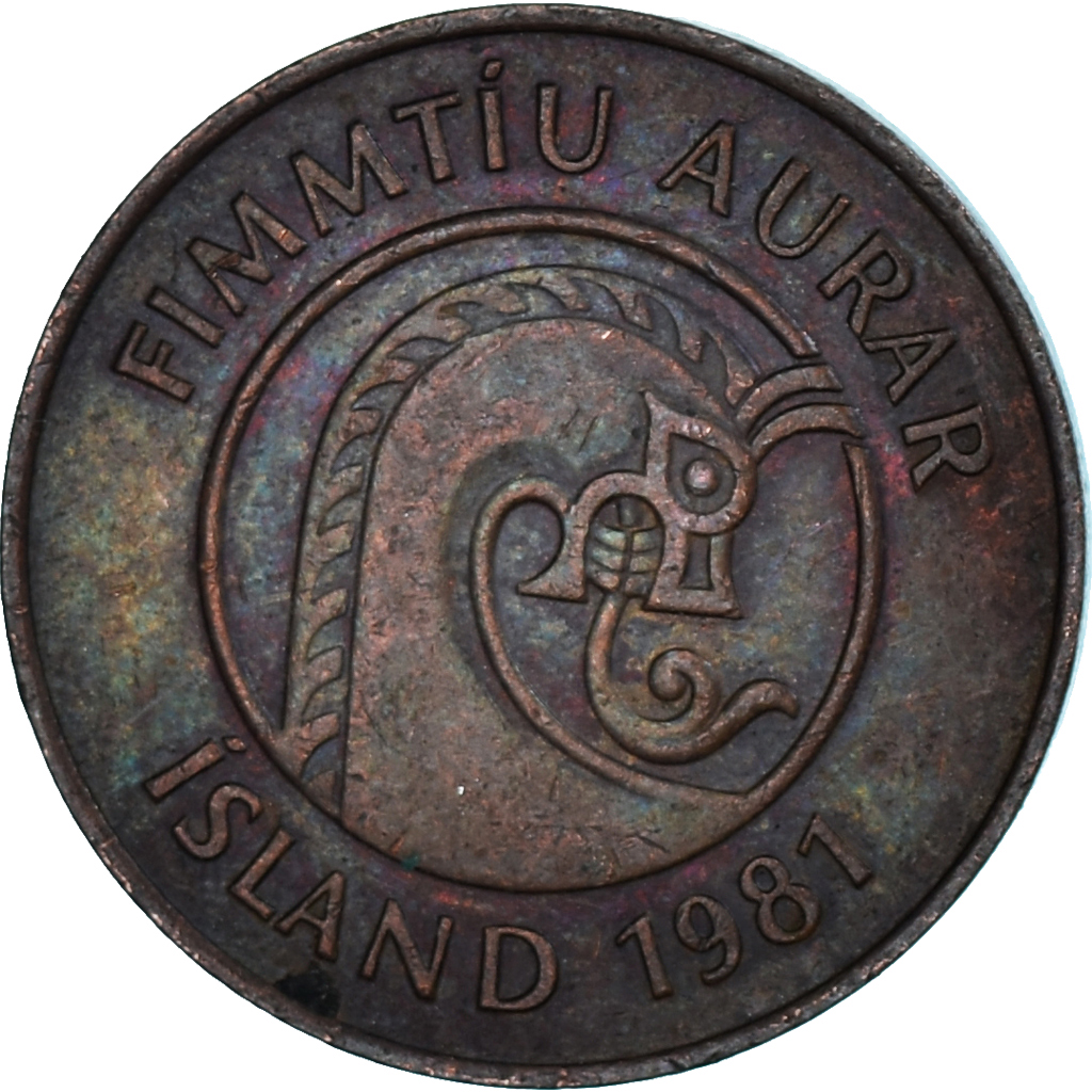 Coin, Iceland, 50 Aurar, 1981 | European Coins