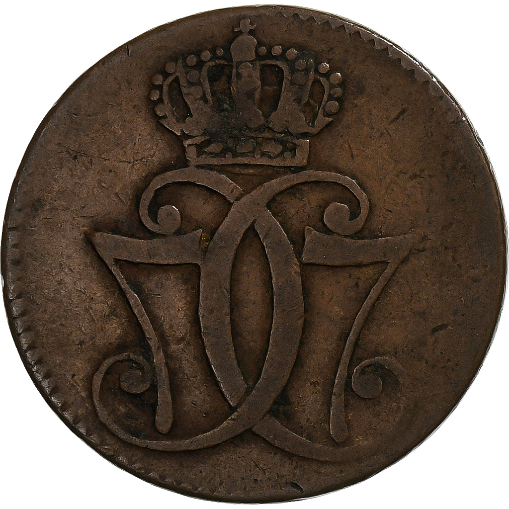 Denmark, Christian VII, Skilling danske, 1771, Copenhagen, Copper,