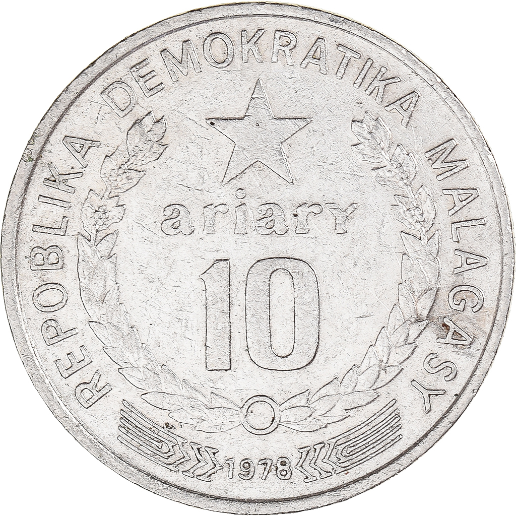 Coin, Madagascar, 10 Ariary, 1978 | African Coins