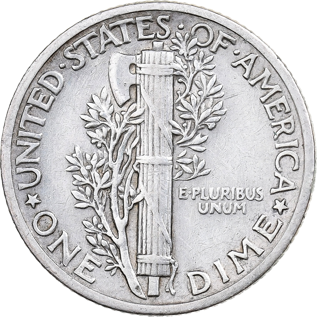 United States, Mercury Dime, 1940, Philadelphia, Silver, | 10 Cents