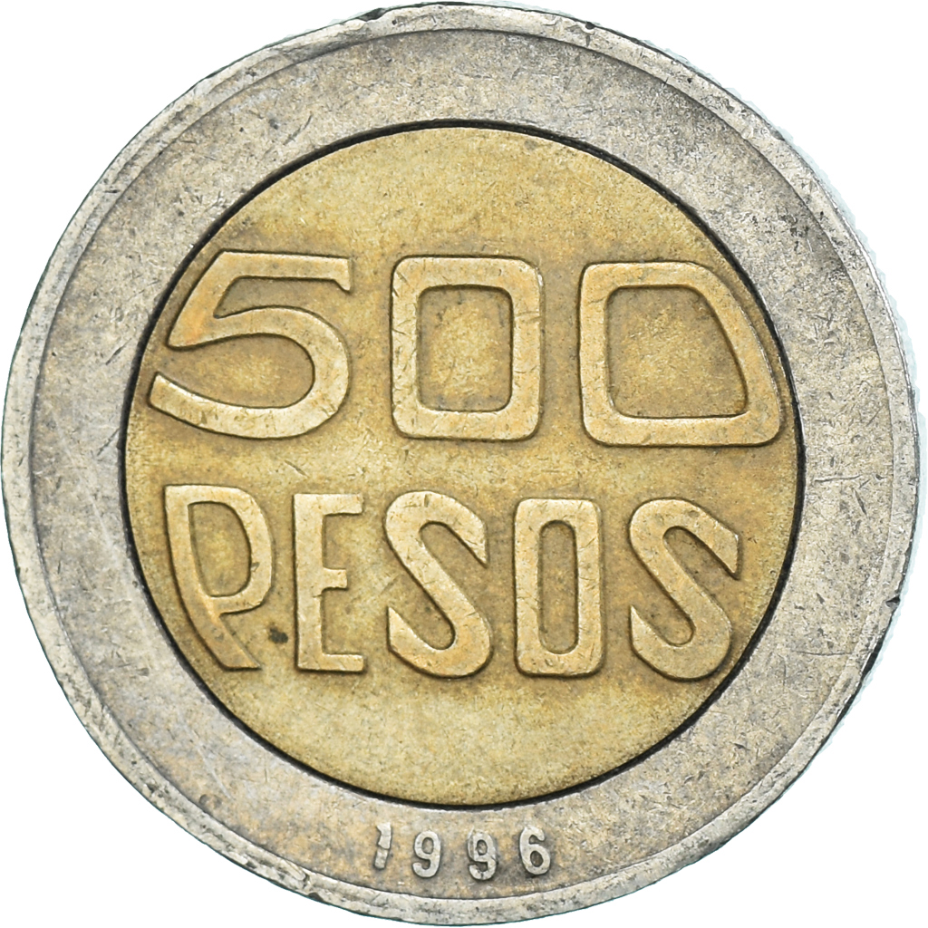 Coin, Colombia, 500 Pesos, 1996 | South American Coins