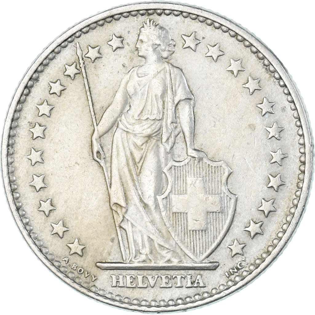 Coin, Switzerland, 2 Francs, 1968 | European Coins