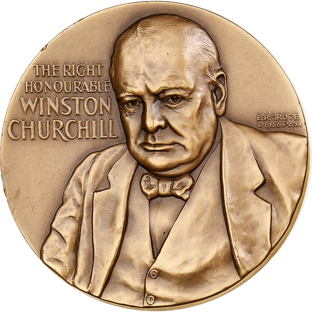 United States, Medal, Winston Churchill, Dunkirk, 1966, Medallic Art Co.
