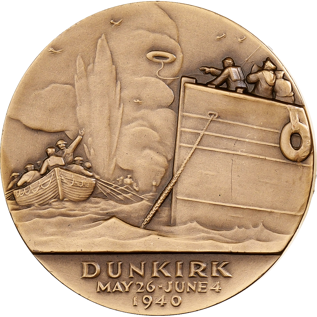 United States, Medal, Winston Churchill, Dunkirk, 1966, Medallic Art Co.