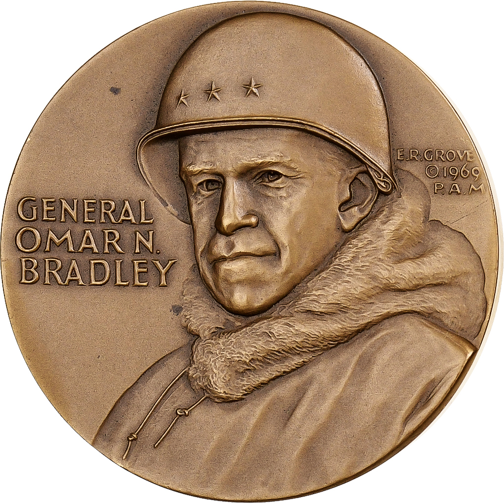 United States, Medal, Omar N. Bradley, St-Lô Breakout, 1969, Medallic ...