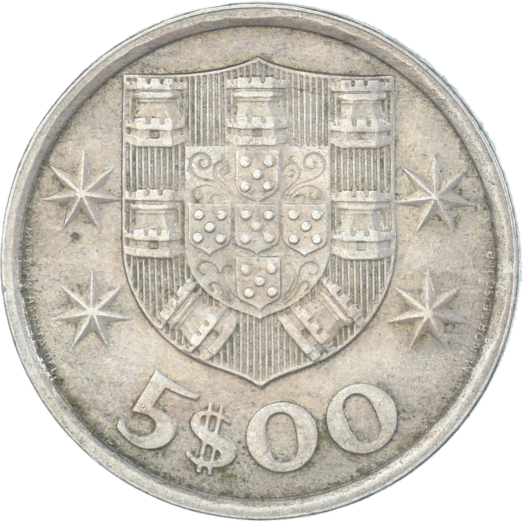Coin, Portugal, 5 Escudos, 1975 | European Coins