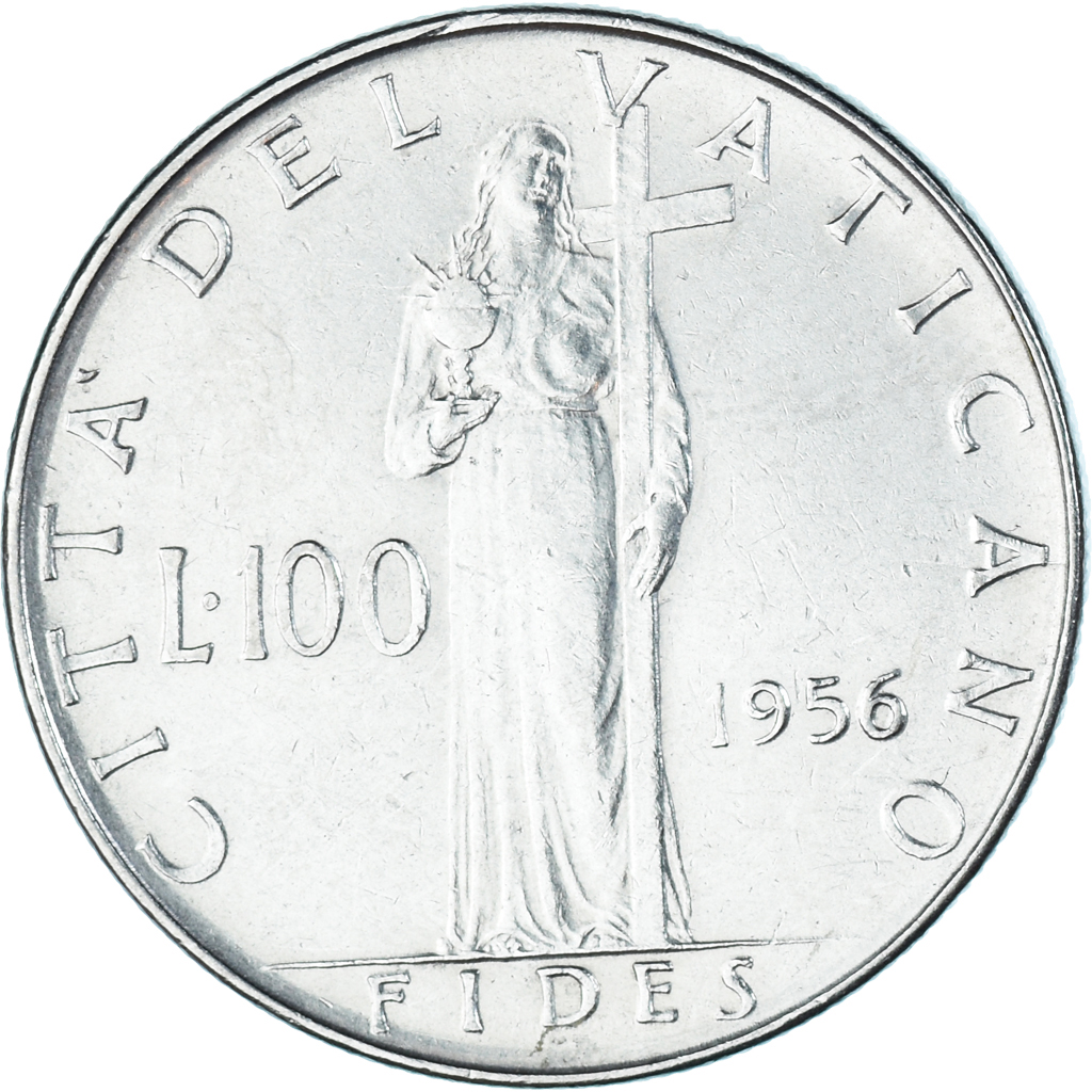 Coin, Vatican, 100 Lire, 1956 | European Coins