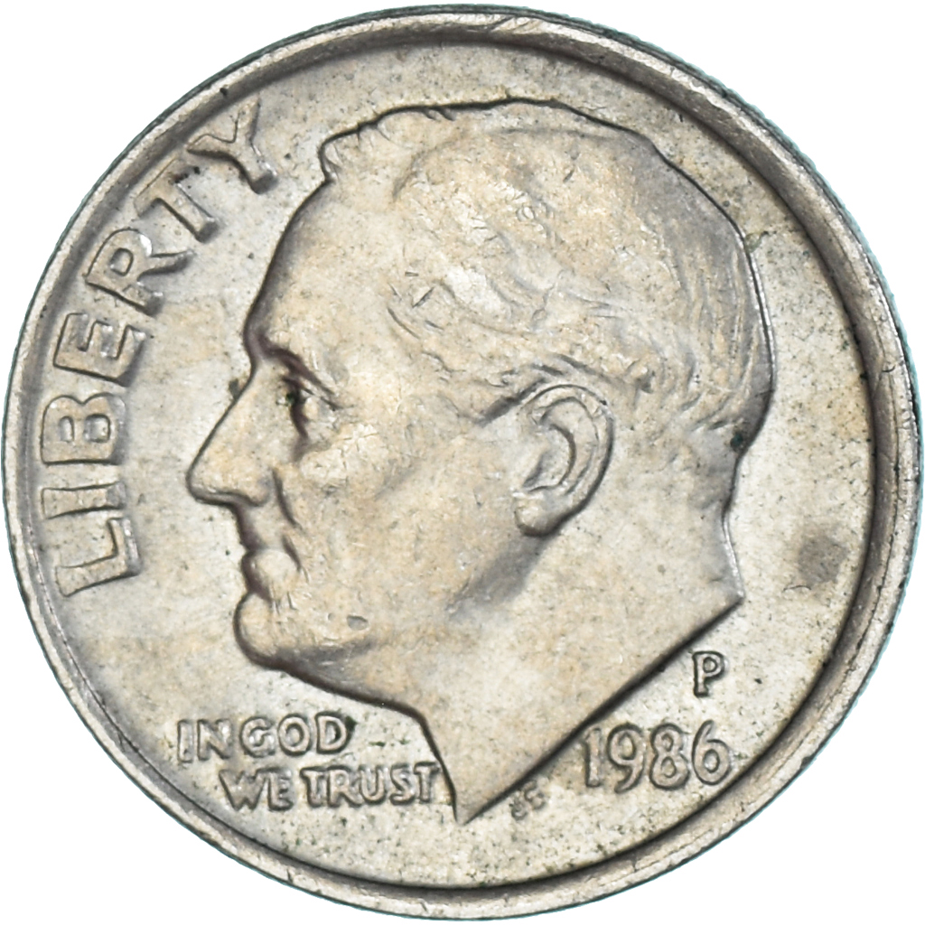 Coin, United States, Dime, 1986 | 10 Cents
