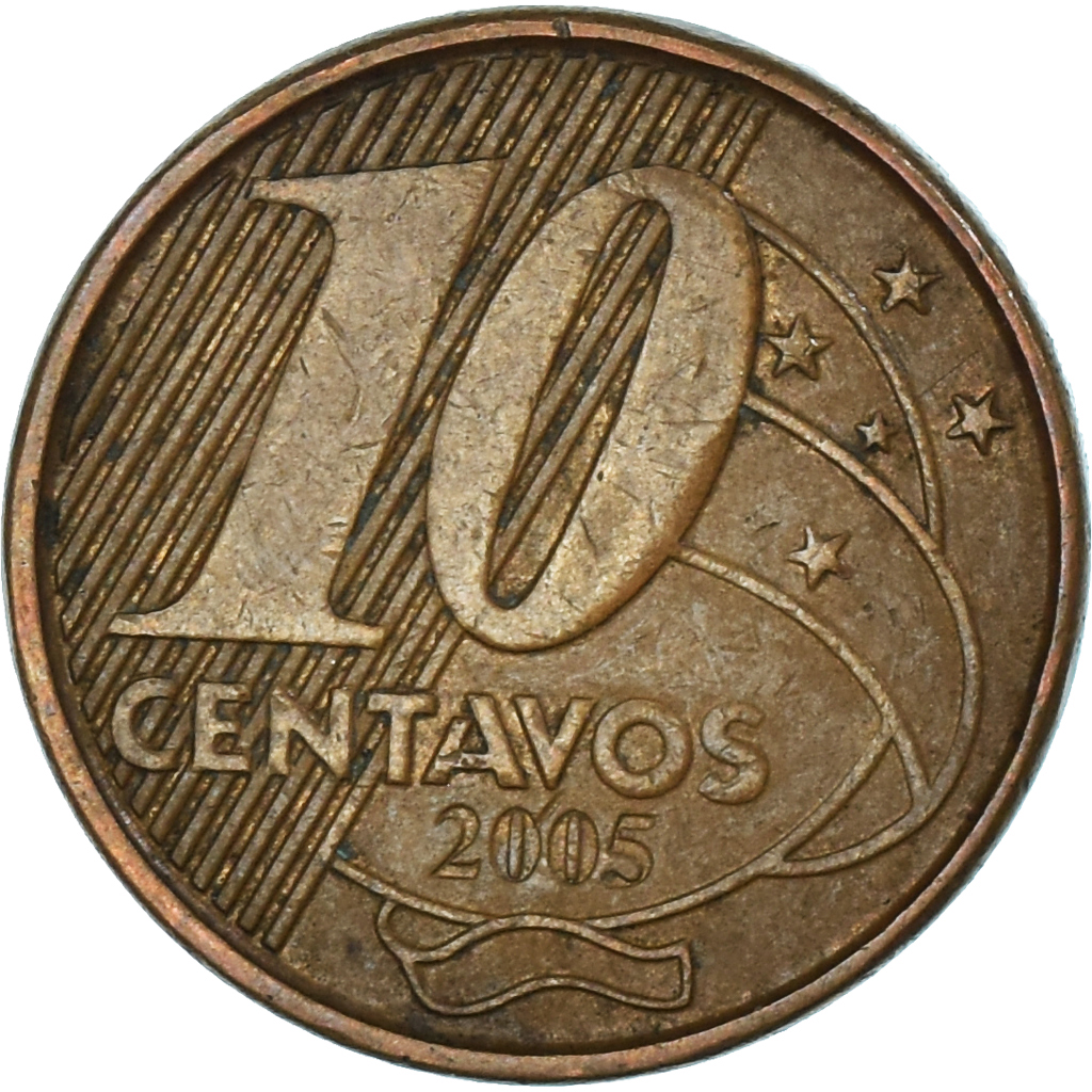 Coin, Brazil, 10 Centavos, 2005 | South American Coins