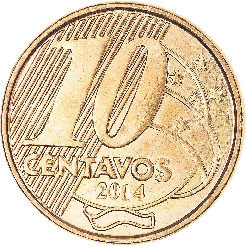 Coin, Brazil, 10 Centavos | South American Coins