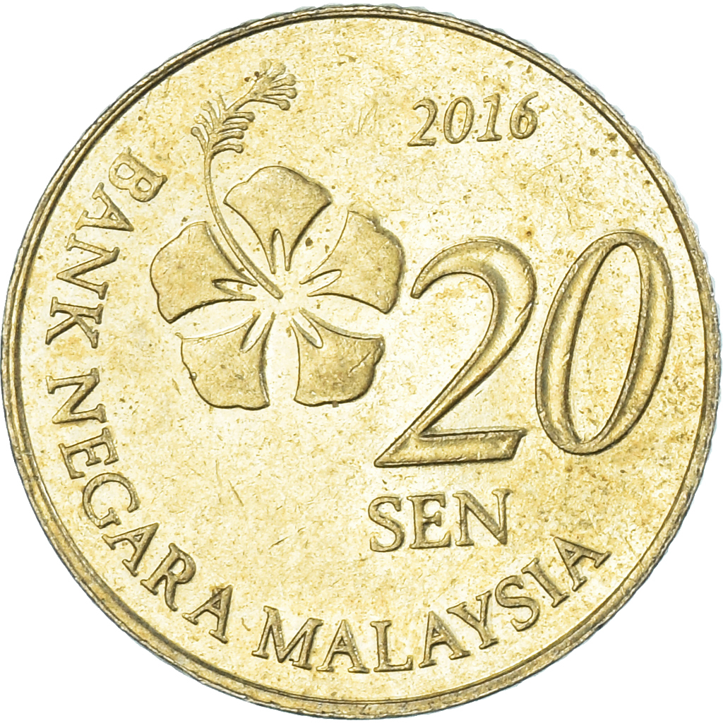 Coin, Malaysia, 20 Sen, 2016 | Asian and Middle Eastern Coins