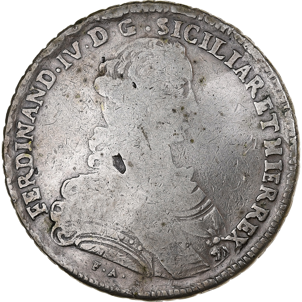 Kingdom of Naples, Ferdinando IV, Piastre, 1767, Naples, Silver,