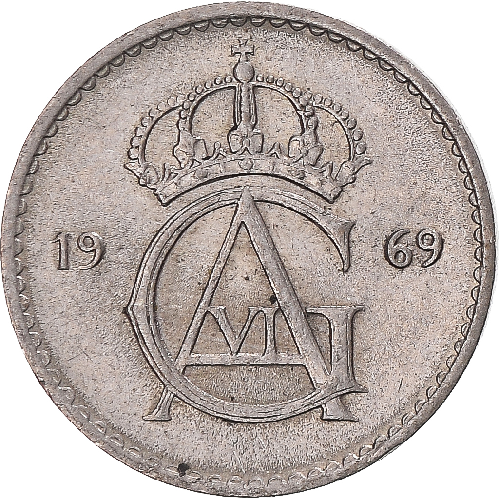 Coin, Sweden, 10 Öre, 1969 | European Coins