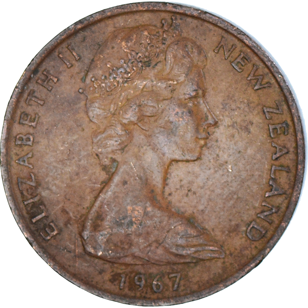 Coin, New Zealand, 2 Cents, 1967 | Australian & Oceanian Coins