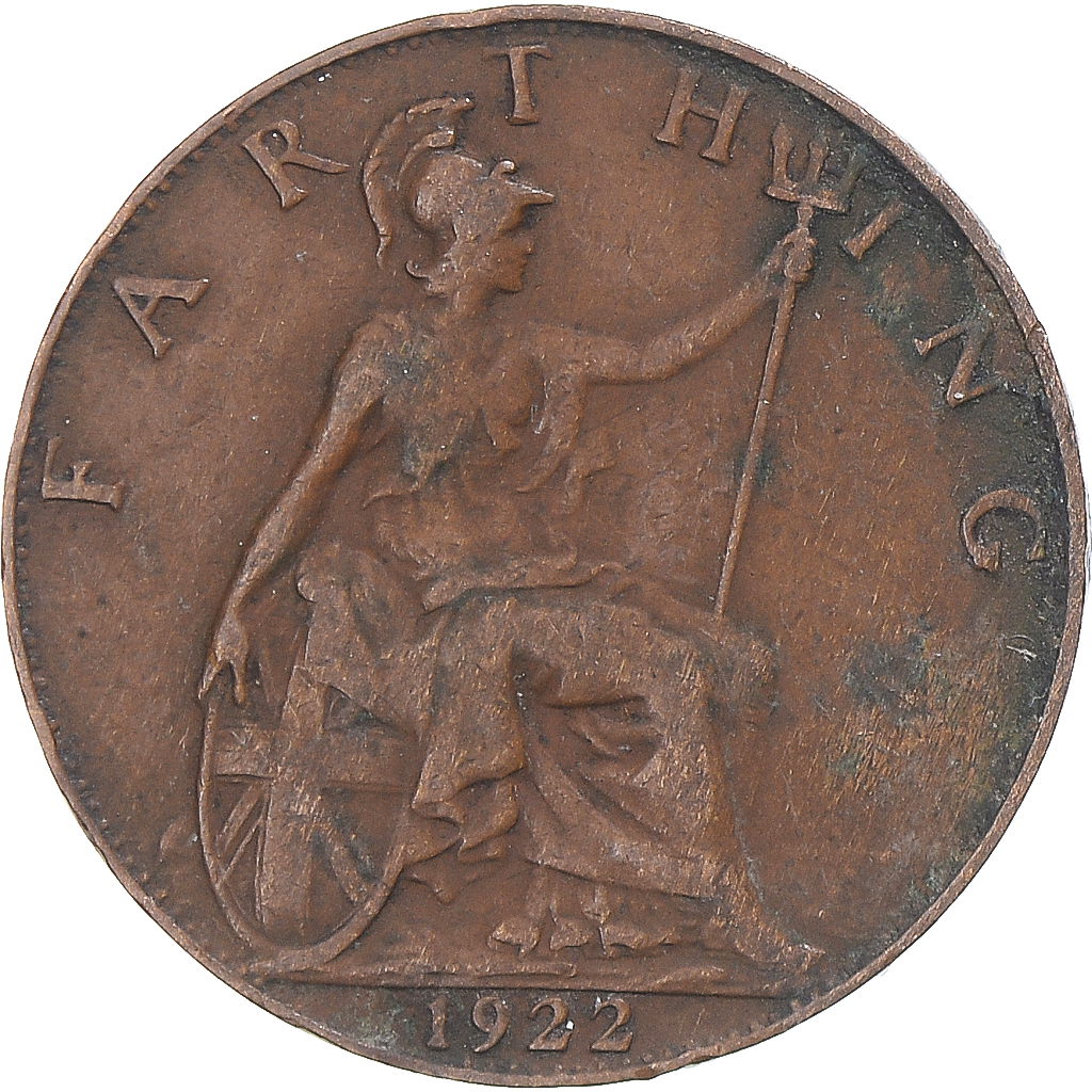 Coin, Great Britain, Farthing, 1922 | European Coins
