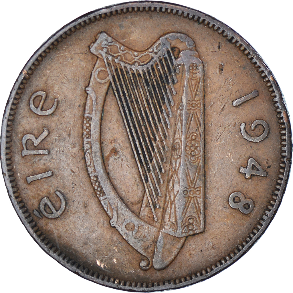 Coin, Ireland, Penny, 1948 | European Coins