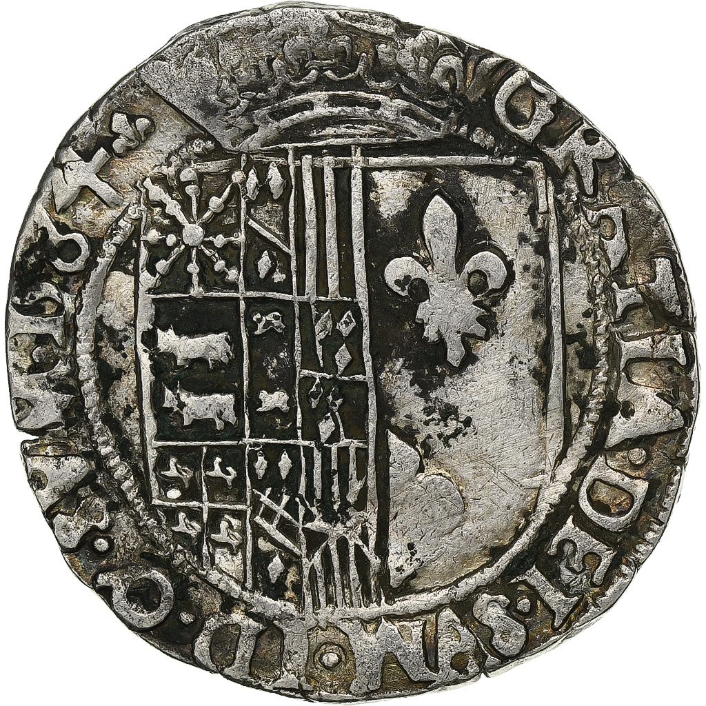 Kingdom of Navarre, Henri II de Béarn, Franc, 1584, Saint-Palais, Silver
