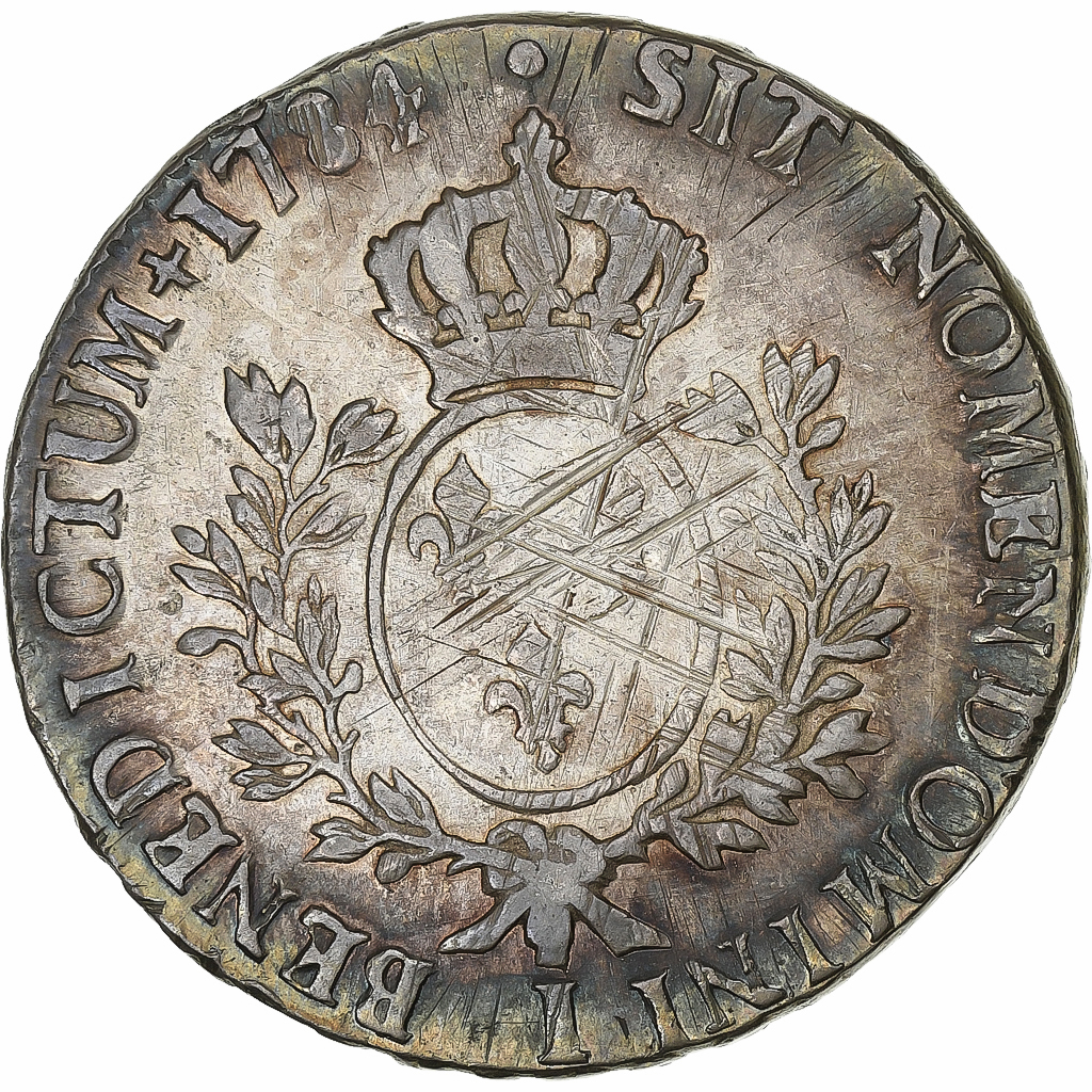 France, Louis XVI, Ecu aux branches d'olivier, 1784, Limoges, Silver,