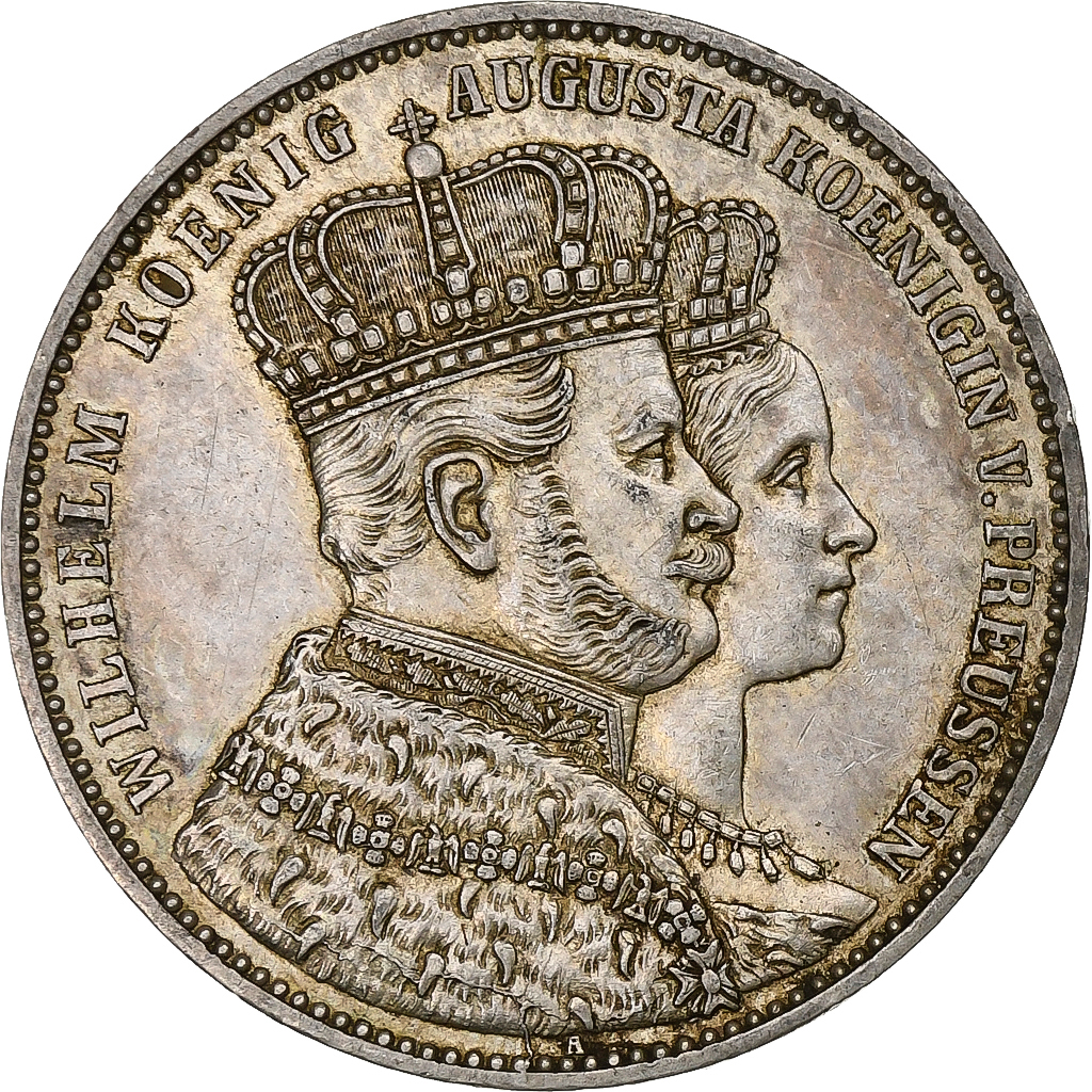 Kingdom of Prussia, Wilhelm I, 1 Thaler, Coronation, 1861, Berlin, Silver