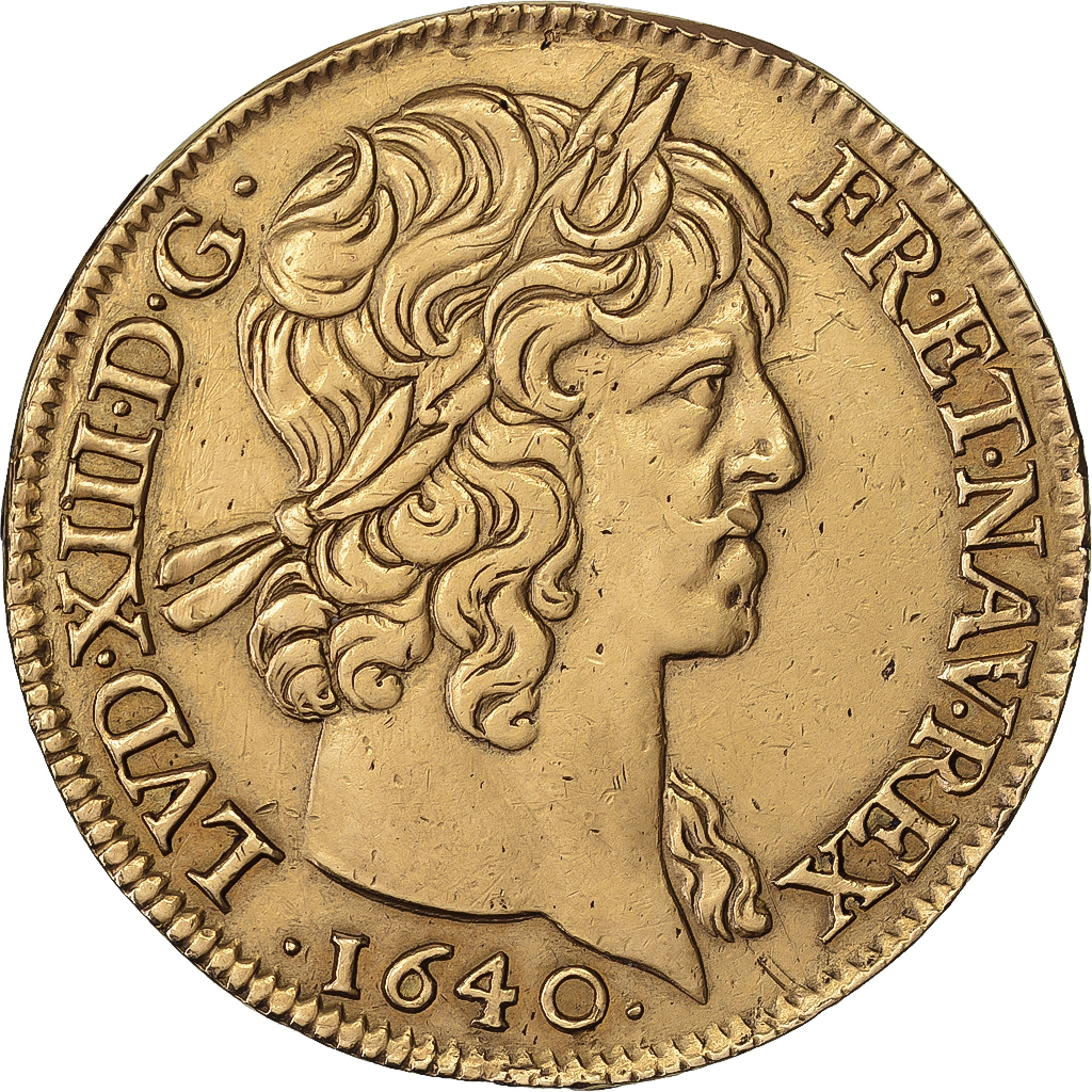 France, Louis XIII, Double Louis d'or, 1640, Paris, Gold, , Gadoury:59