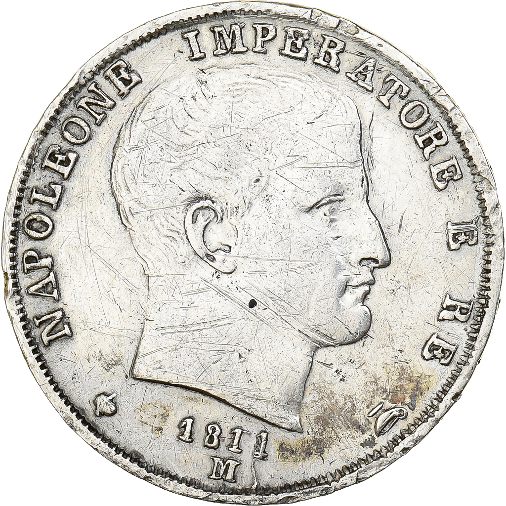 Kingdom of Italy, Napoleon I, 1 Lira, 1811, Milan, Silver, | European Coins