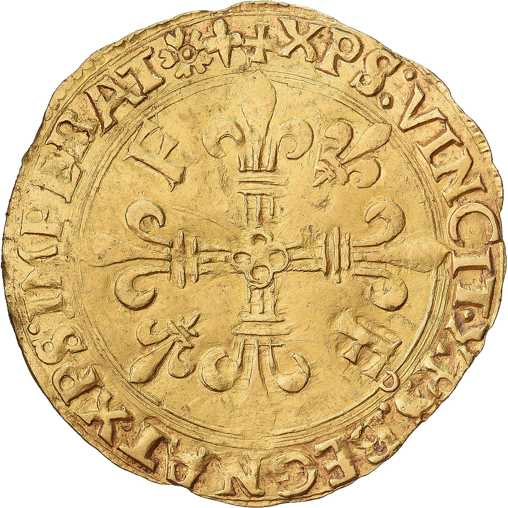 France, François I, Ecu d'or, 1519-1540, Lyon, Gold, | European Coins