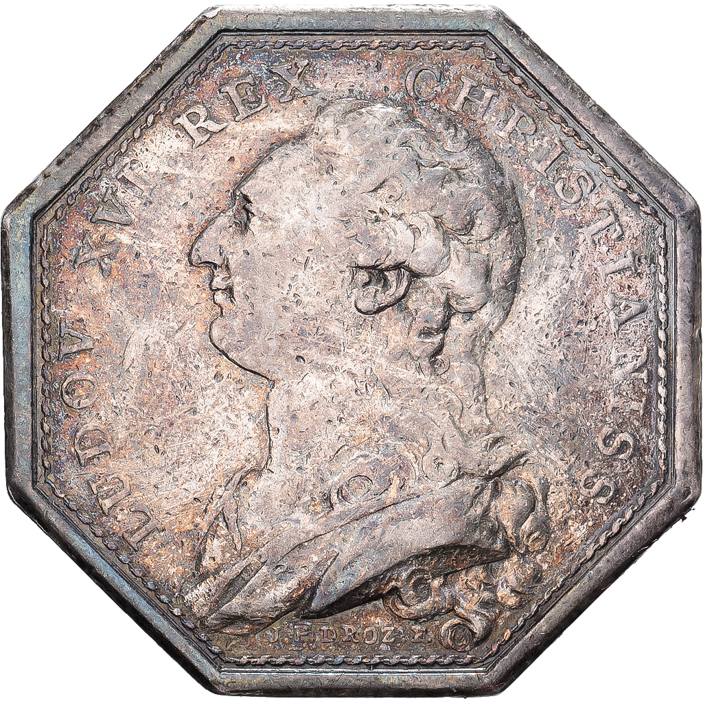 France, Game Token, Louis XVI, Silver, Droz, | Tokens & Medals