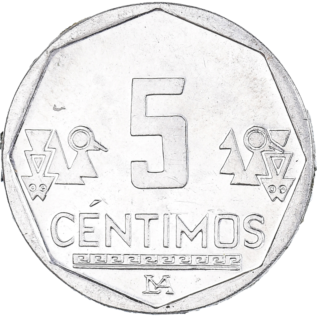 Coin, Peru, 5 Centimos, 2009 | South American Coins
