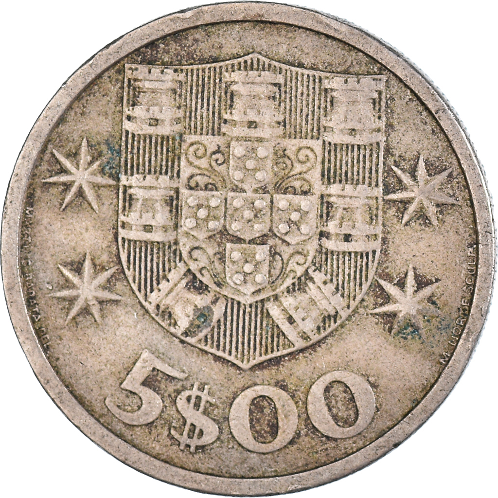 Coin, Portugal, 5 Escudos, 1965 | European Coins