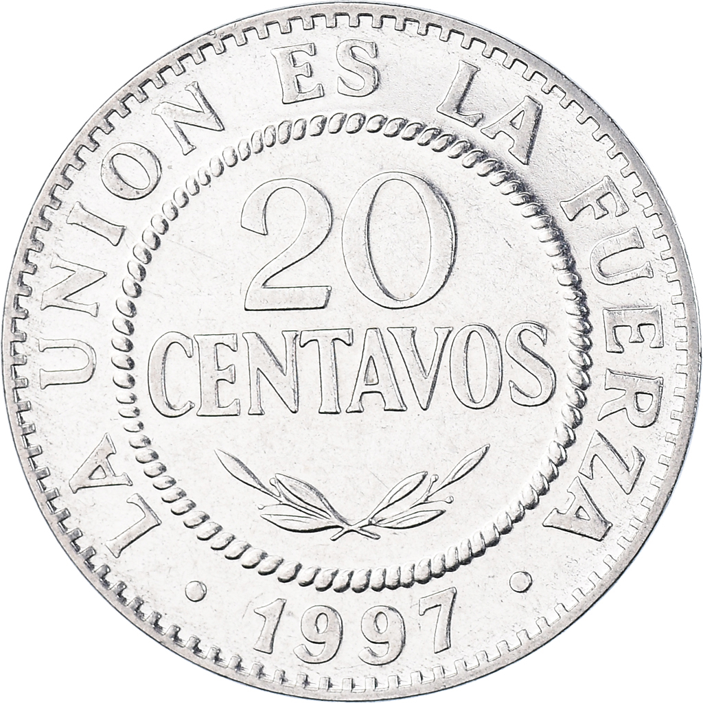 [#1414309] moneda, bolivia, 20 centavos, 1997 - Compra venta en todocoleccion