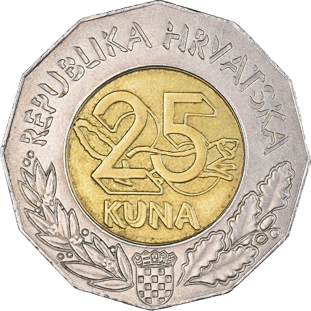 Coin, Croatia, 25 Kuna, 2000 | European Coins