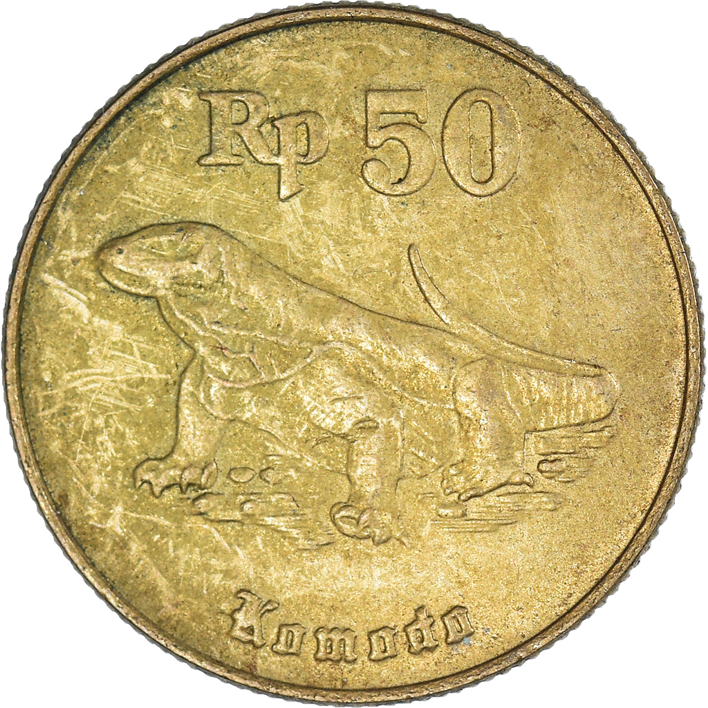 Coin, Indonesia, 50 Rupiah, 1998 | Asian and Middle Eastern Coins