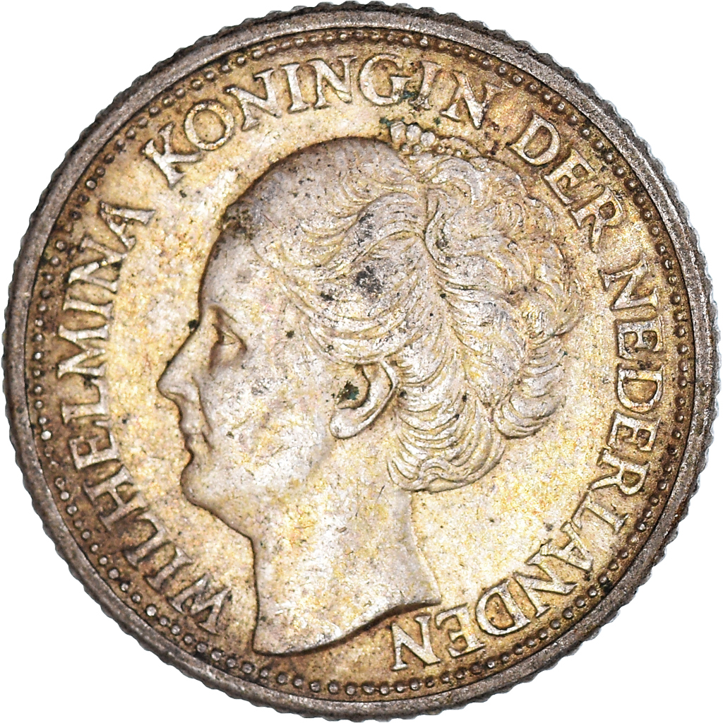 Coin, Netherlands, 25 Cents, 1944 | European Coins