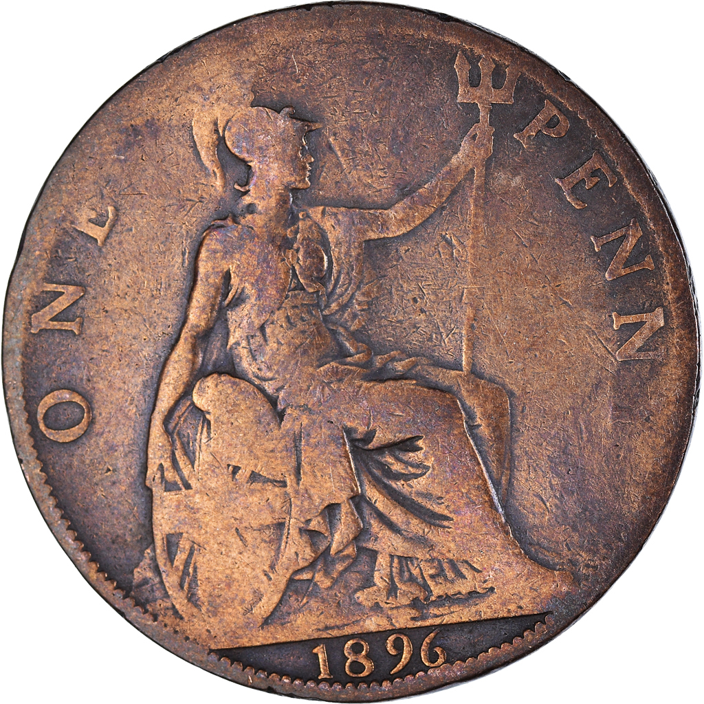 Coin, Great Britain, Penny, 1896 | European Coins
