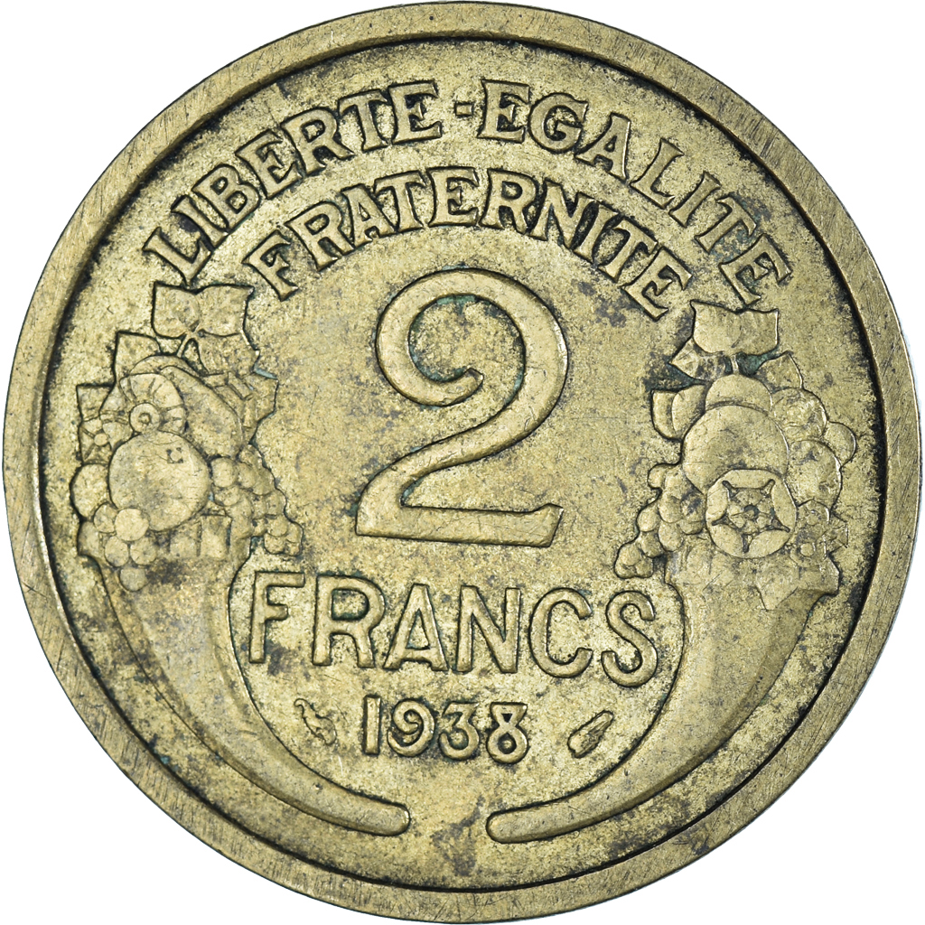 Coin, France, 2 Francs, 1938 | European Coins