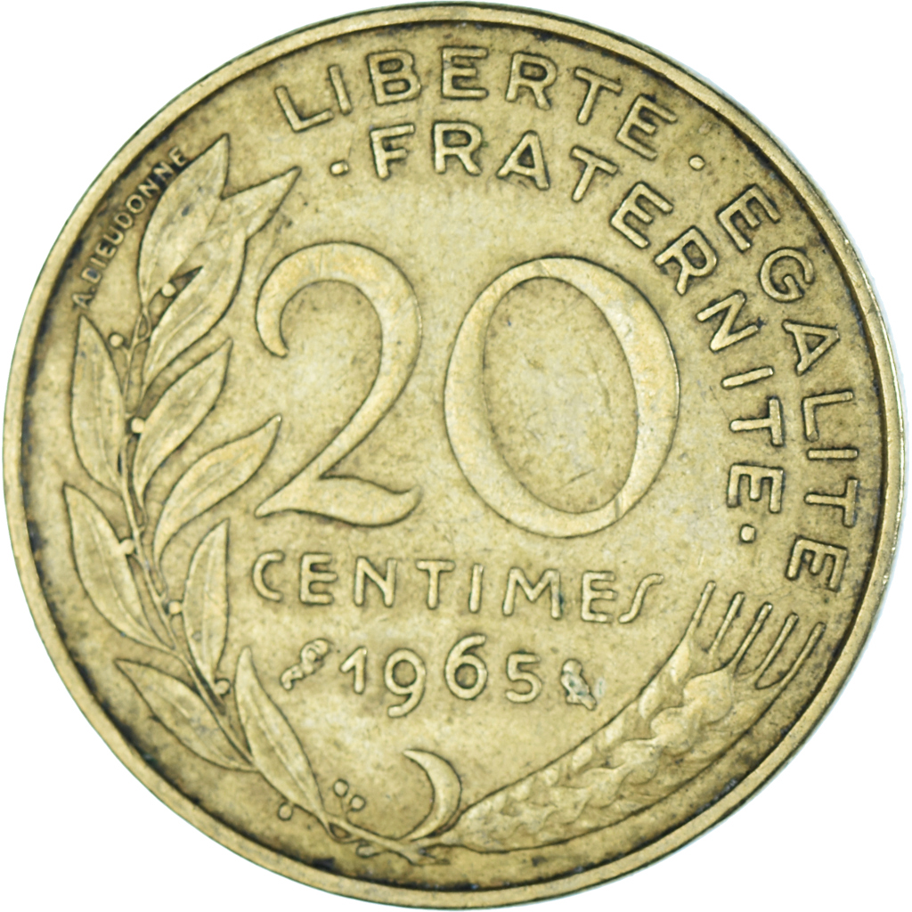 Coin, France, 20 Centimes, 1965 | European Coins